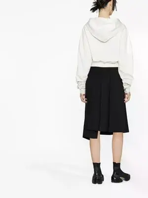 Off-White Logo-print Cropped Hoodie