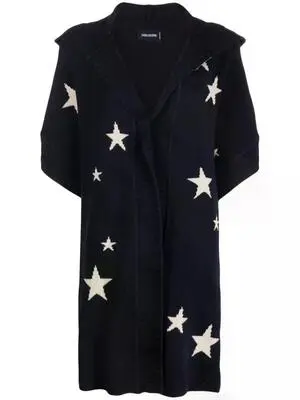 Zadig&Voltaire Inna Star-jacquard Cashmere Cardigan - Blue