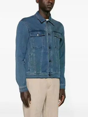 Canali Classic-collar Denim Jacket