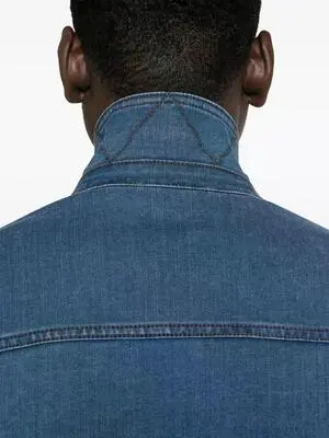 Canali Classic-collar Denim Jacket