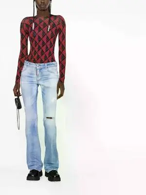 Dsquared2 Distressed Flared Jeans