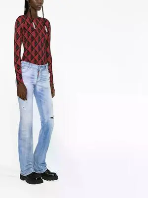 Dsquared2 Distressed Flared Jeans