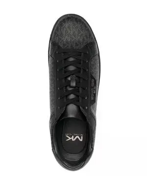 Michael Kors Monogram Print Sneakers - Black