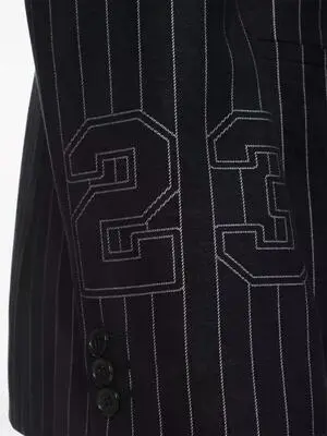 Off-White 23-print Pinstriped Blazer