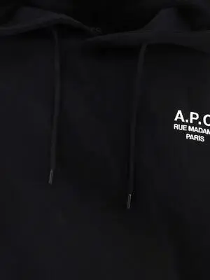 A.p.c. Logo Print Drawstring Hoodie - Blue