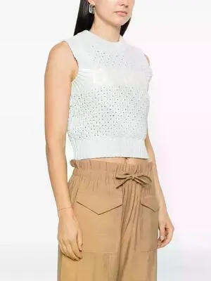GANNI Logo-intarsia Vest