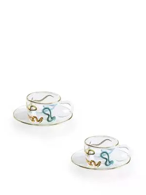 SELETTI Snake-print Coffee Cups
