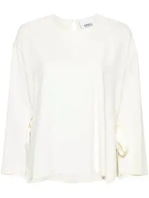 Erika Cavallini Open-sleeve Cady Blouse - White