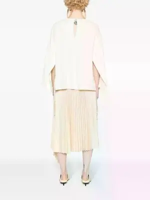 Erika Cavallini Open-sleeve Cady Blouse - White