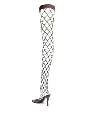 Stella McCartney Knee-high Fishnet Boots