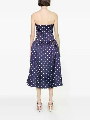 SELF-PORTRAIT Polka-dot Midi Dress