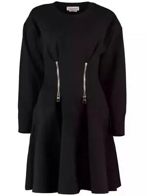 Alexander McQueen Zip-detail Flared Dress