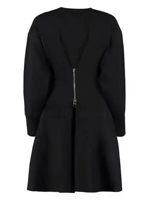 Alexander McQueen Zip-detail Flared Dress