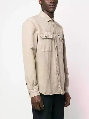 FAY Logo-patch Button-up Shirt