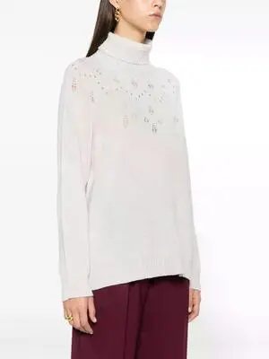 TWINSET Roll-neck Lurex Jumper