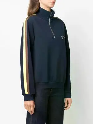 Tory Burch Side Stripe Detail Sweatshirt - Blue