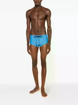AMIR SLAMA Logo-plaque Drawstring Swimming Trunks
