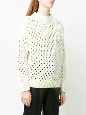 ALYSI Open-knit Crew Neck Jumper