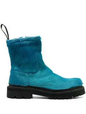 Camper Eki Calf-hair Ankle Boots - Blue