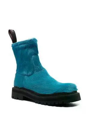 Camper Eki Calf-hair Ankle Boots - Blue