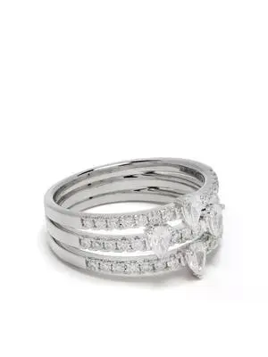PERSEE 18kt White Gold Diamond Ring - Silver