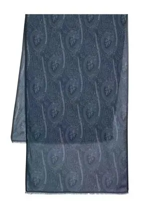 Etro Paisley-print Scarf - Blue