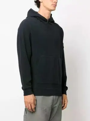 Stone Island Compass-appliqué Cotton Hoodie