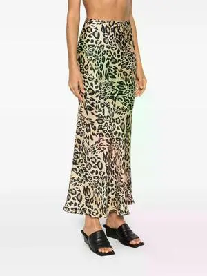 Nanushka Sabeen Leopard Print Maxi Skirt