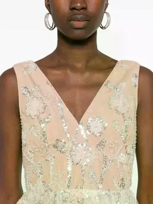 SELF-PORTRAIT Sequined Lace Mini Dress