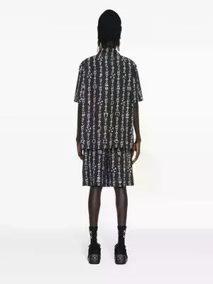 Off-White Graphic Print Bermuda Shorts