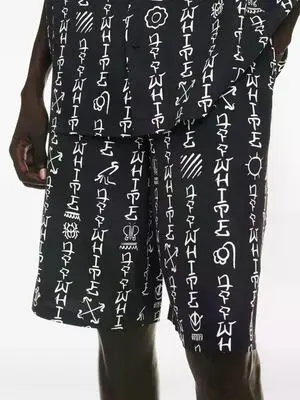 Off-White Graphic Print Bermuda Shorts