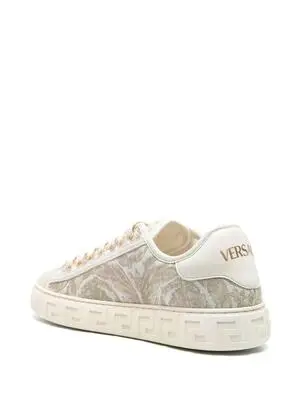 Versace Barocco Greca Low-top Sneakers - Neutrals