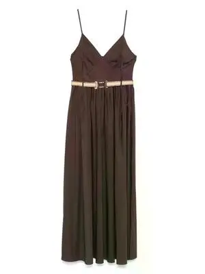 TWINSET Belted Poplin Dress