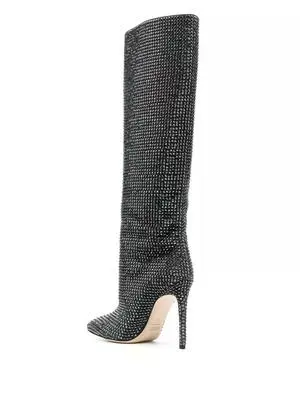 Paris Texas Holly 115mm Crystal-embellished Knee-high Boots - Black