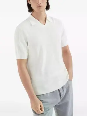 Brunello Cucinelli Rib-knit Cotton T-shirt