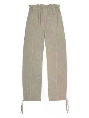 GANNI Elasticated Waist Trousers - Neutrals