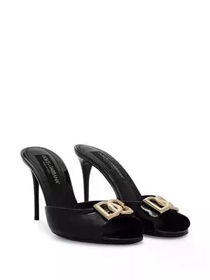 Dolce & Gabbana Patent Leather Mules With Dg Logo