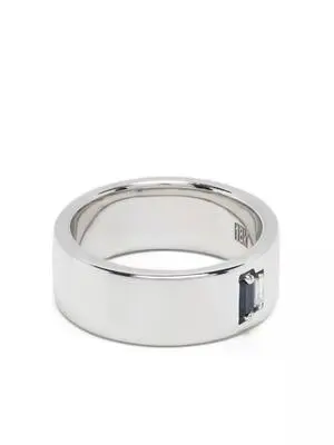 SUZANNE KALAN 18kt White Gold Diamond And Sapphire Ring - Silver