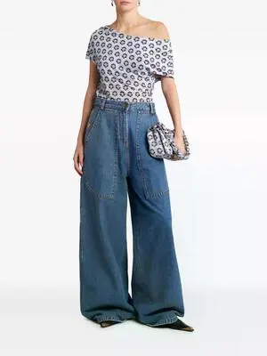 Etro Abstract Print Asymmetric Top