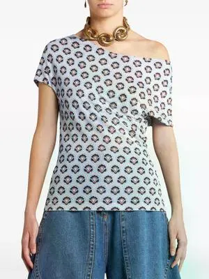 Etro Abstract Print Asymmetric Top