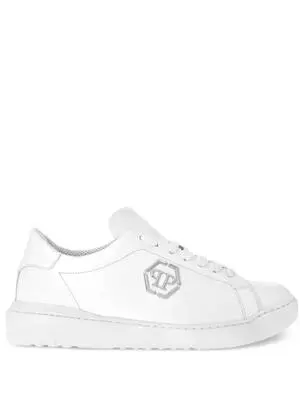 Philipp Plein Logo-appliqué Leather Sneakers