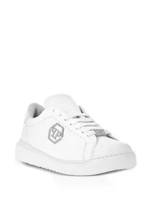 Philipp Plein Logo-appliqué Leather Sneakers