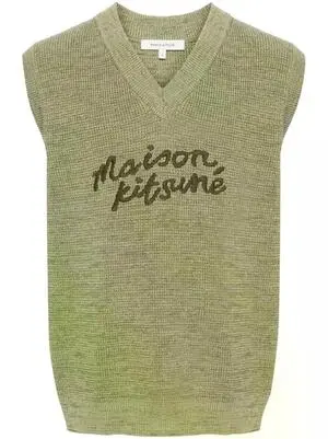 Maison Kitsuné Logo-embroidered Cotton Vest
