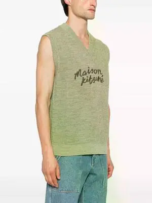 Maison Kitsuné Logo-embroidered Cotton Vest