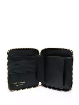 Comme Des Garçons Zipped Leather Wallet - Black