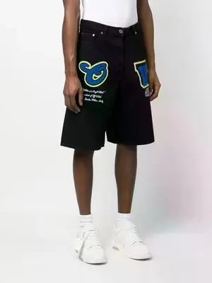 Off-White Wide-leg Denim Shorts