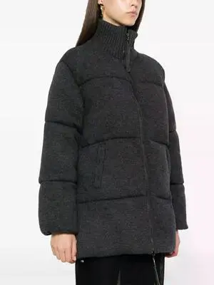 P.a.r.o.s.h Wool Puffer Coat - Grey