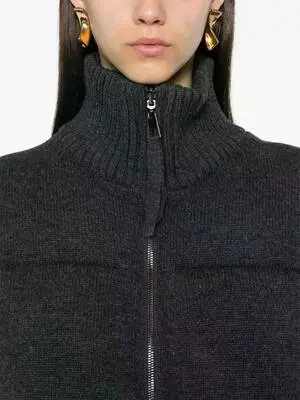 P.a.r.o.s.h Wool Puffer Coat - Grey