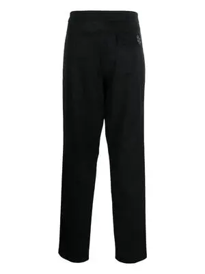 Roberto Cavalli Logo-embroidered Cotton Trousers