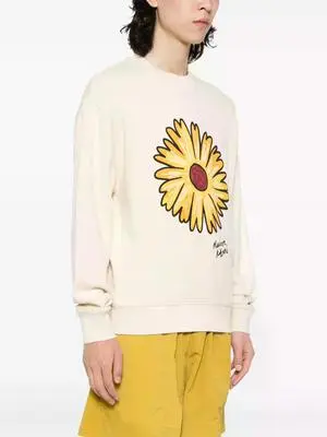 Maison Kitsuné Sunflower Motif Long-sleeve Sweater